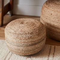 Jaipur Living Mesa Beige Solid Round Pouf - Beach Style - Floor Pillows And Poufs - by GwG ...