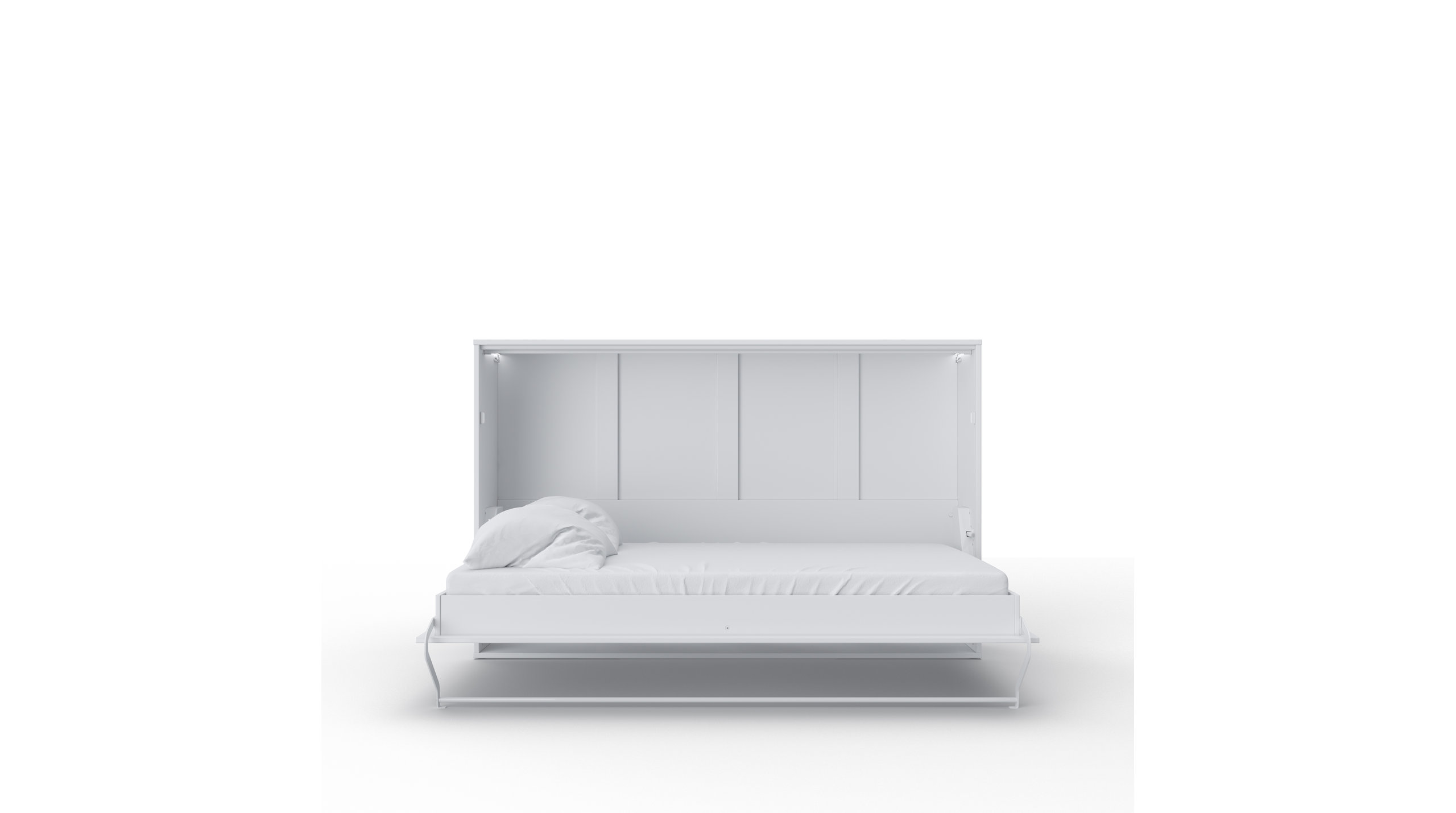 Contempo Horizontal Wall Bed With LED, 35.4"x78.7", white - Modern ...