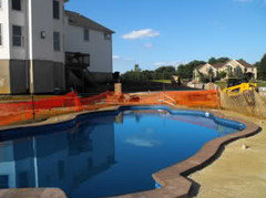 Baja shelf as first stair into pool. Seen it?