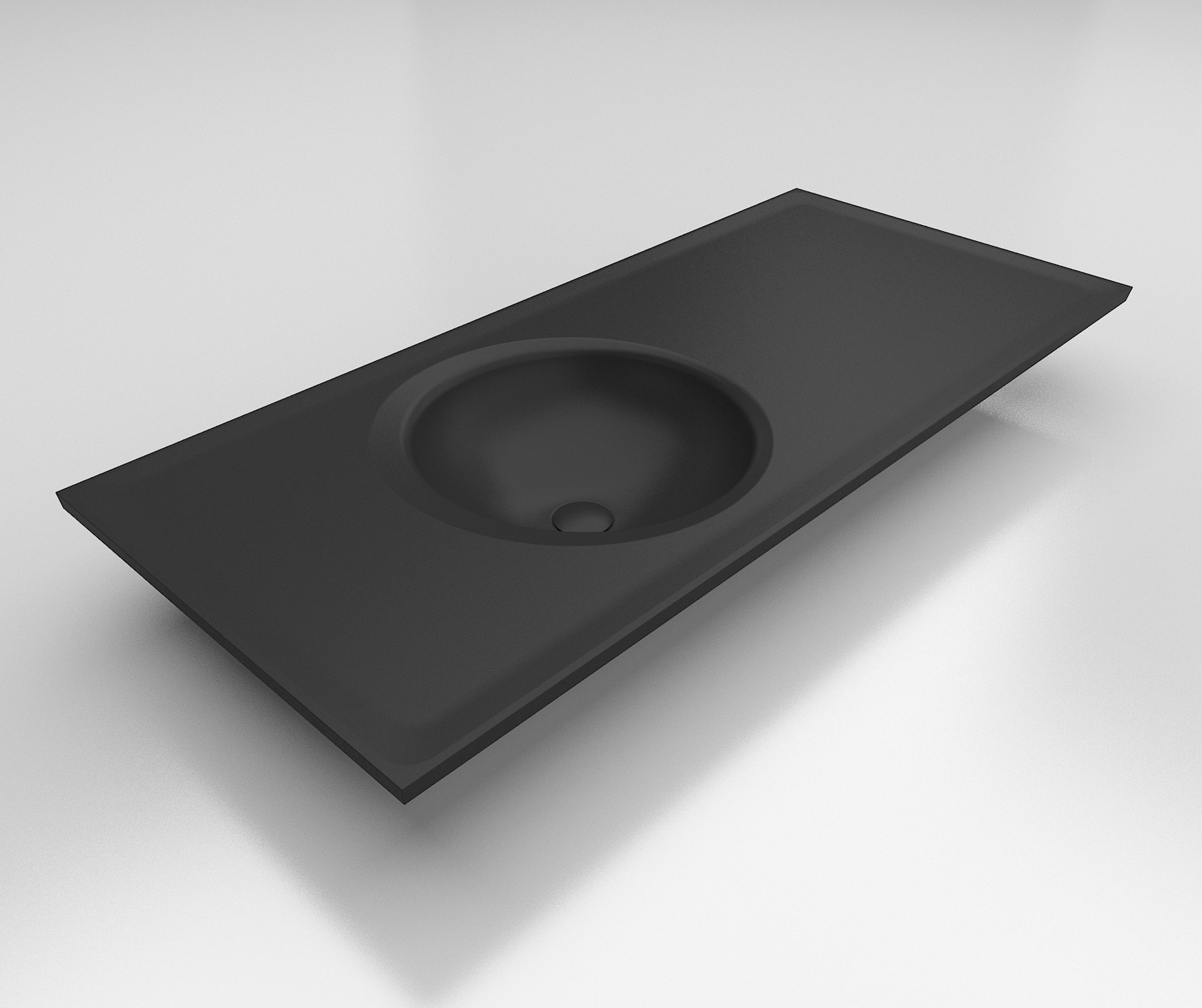 Simon integrated Black sinkS, 48" - Contemporary - Bathroom Sinks - by ...