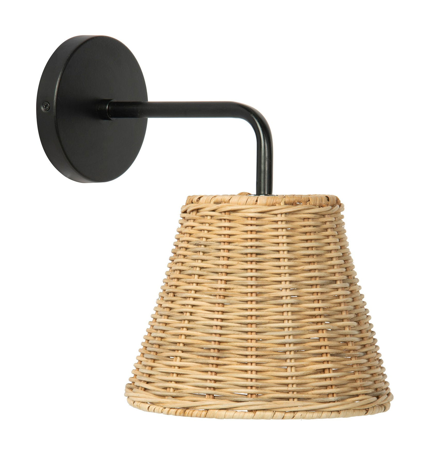 Wicker Cone Wall Sconce w. Gooseneck, Natural - Tropical - Wall Sconces ...