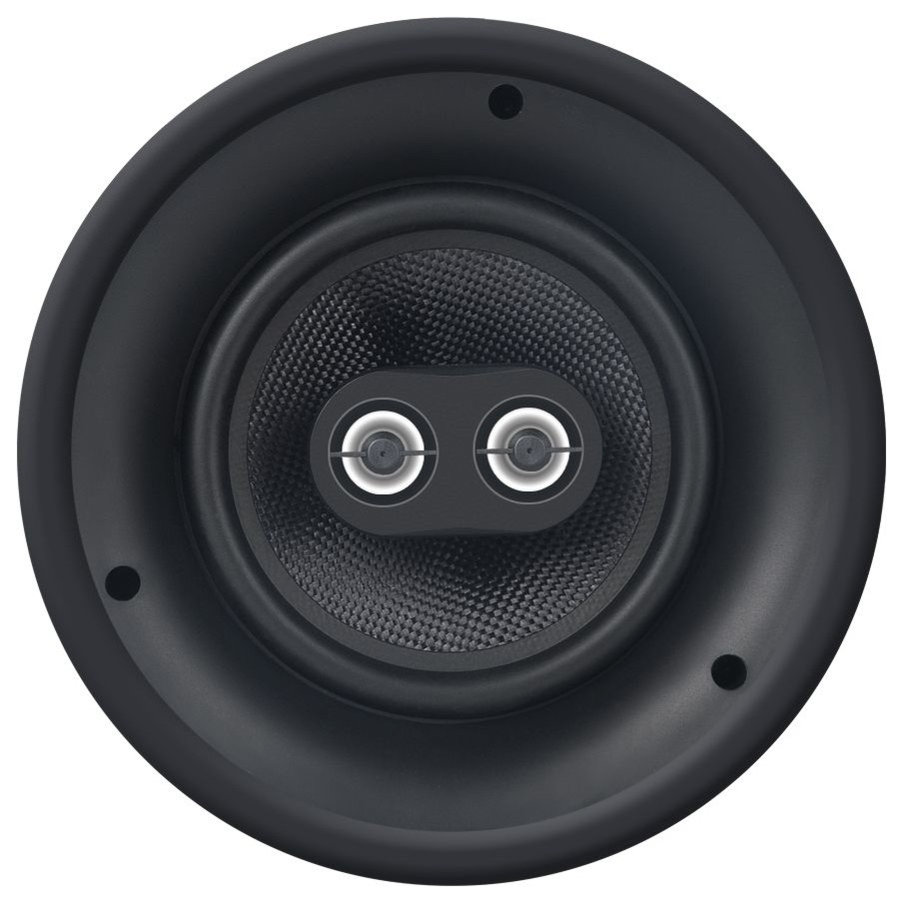8" 120W Trimless Thin Bezel DVC Dual Voice Coil In-Ceiling Speaker ...