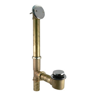 Keeney 20-Gauge Foot Lok Stop Bath Drain, Polished Chrome - Traditional ...