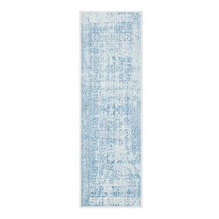 Rug Unique Loom Brighton Light Blue Runner 2'7x8'2 - Contemporary ...