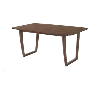 Modrest Jordan Modern Walnut Dining Table - Midcentury - Dining Tables ...