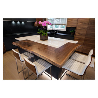 Brooks Custom Walnut Live Edge Countertop - Contemporary - Kitchen ...