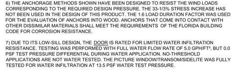 Florida Building Code ? — Water Infiltration for Exterior Door