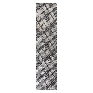 Slant Modern Abstract Area Rug, 2 X 8 - Contemporary - Hall And Stair ...