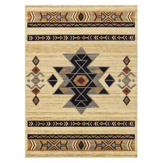 Yellowstone YLS4006 Cream 7 ft. 10 in. x 10 ft. 3 in. Southwest Area ...