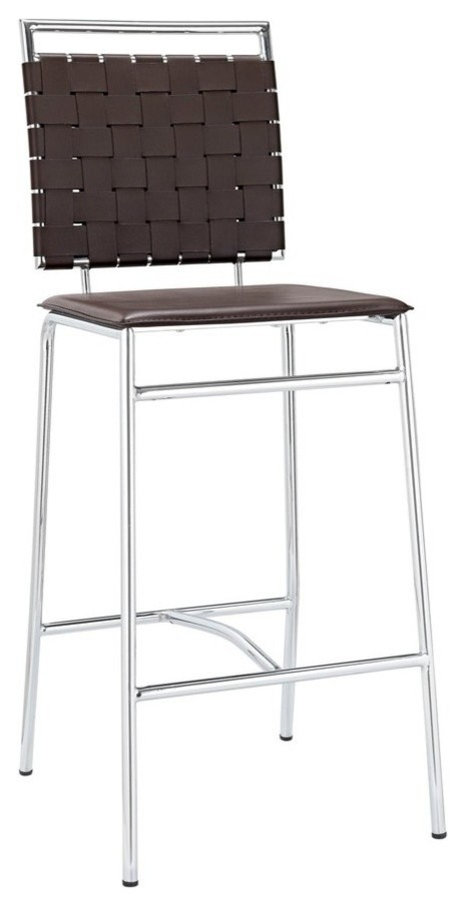 Modern Brown Fuse Bar Stool, 19"Lx18"Wx42.5"H - Contemporary - Bar ...