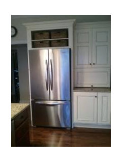 What to do with awkward space above refrigerator? | Houzz Forum