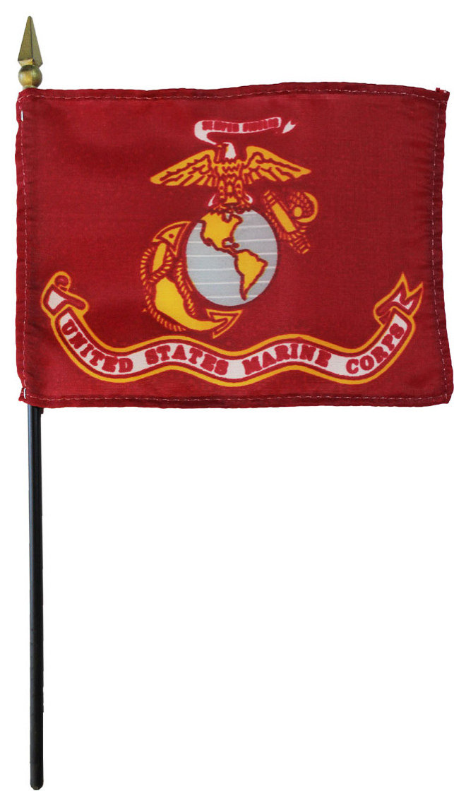 Marines, 4"x6" Stick Flag - Traditional - Flags And Flagpoles - by ...