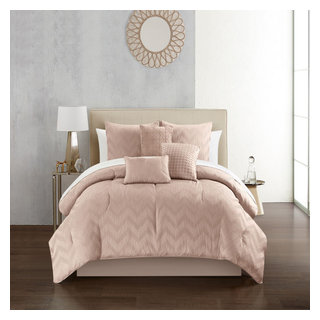 Chic Home Meredith Comforter Set - Decorative Pillows Shams - Rose ...