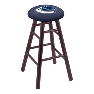 Holland RC Vancouver Canucks 24" Oak Counter Stool - Dark Cherry ...