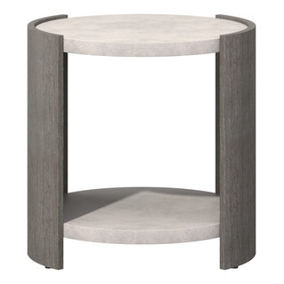 Bernhardt Prado Side Table, Porcini Finish, 24.50"W x 24"D x 25.38"H ...