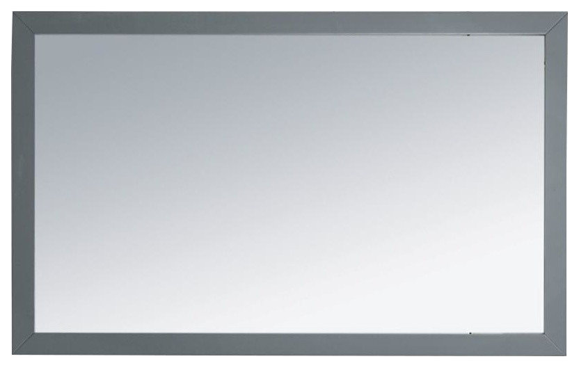 Fully Framed 48" Maple Grey Mirror, 30x48.03x0.79 - Transitional ...
