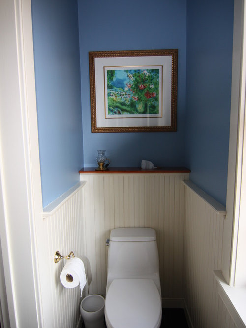 Traditional Powder Room Design Ideas, Remodels & Photos with White Cabinets