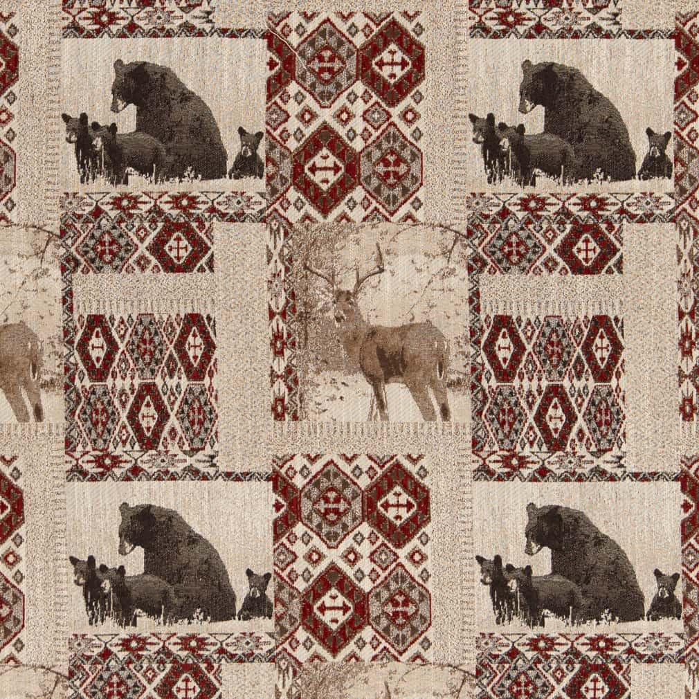 Red Novelty Tapestry woven Upholstery Fabric by the Yard, By The Yard ...