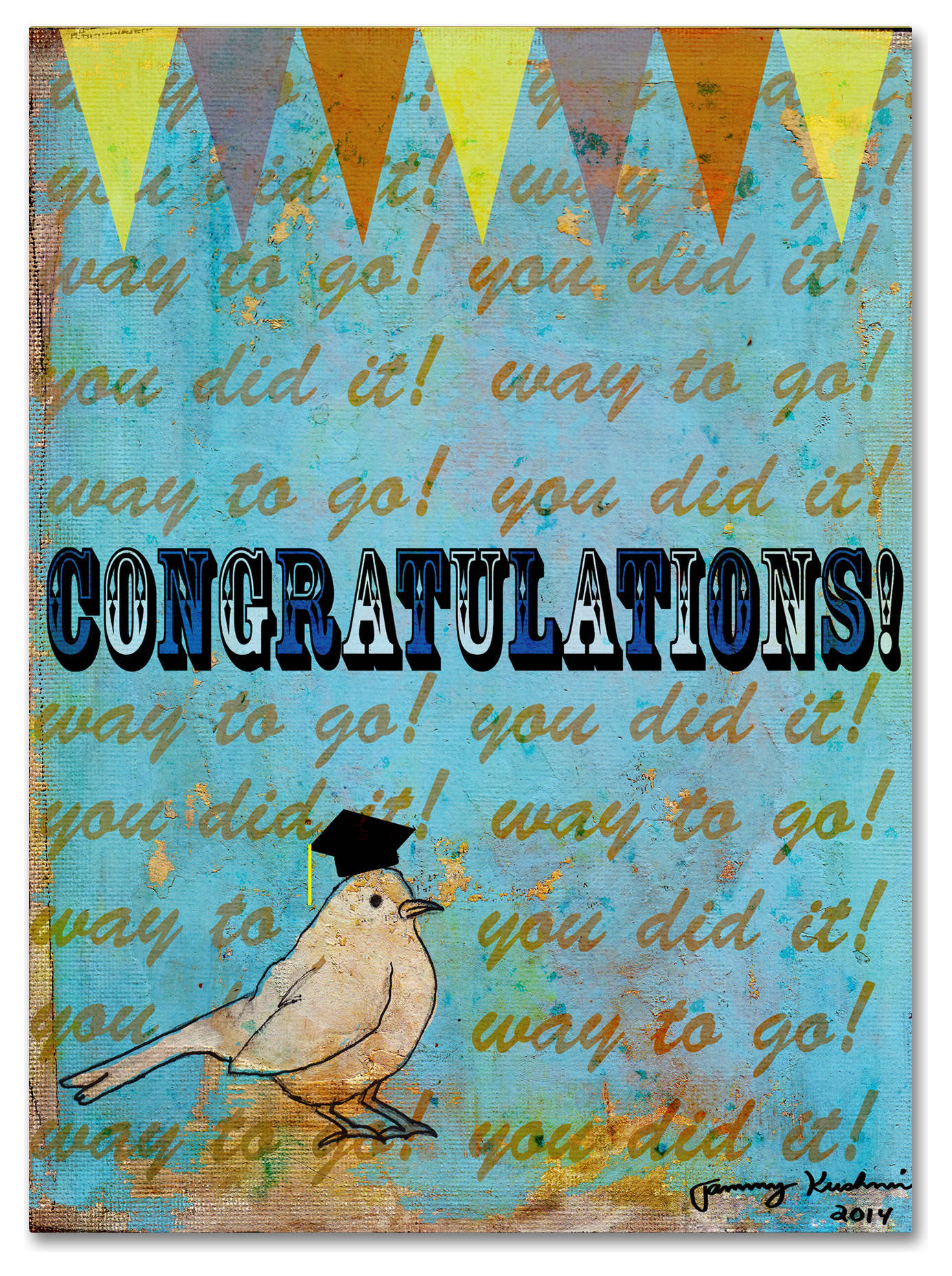 Tammy Kushnir 'Congratulations Bird' Canvas Art, 14"x 19 ...