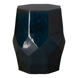 Teal Octagon Matrix Stool - Contemporary - Accent And Garden Stools ...
