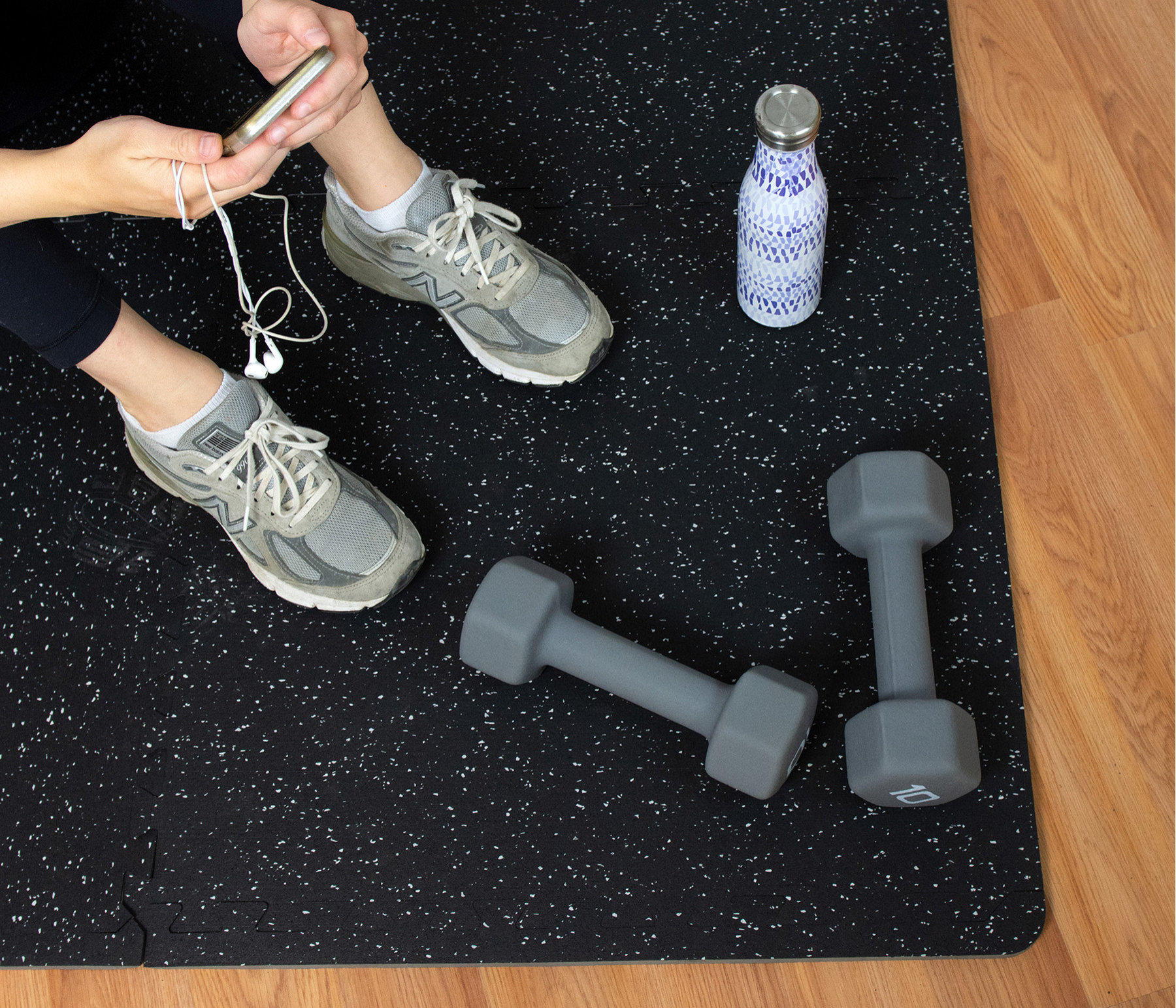 Basalt Rubber Interlocking Tiles - Modern - Home Gym Equipment - by ...