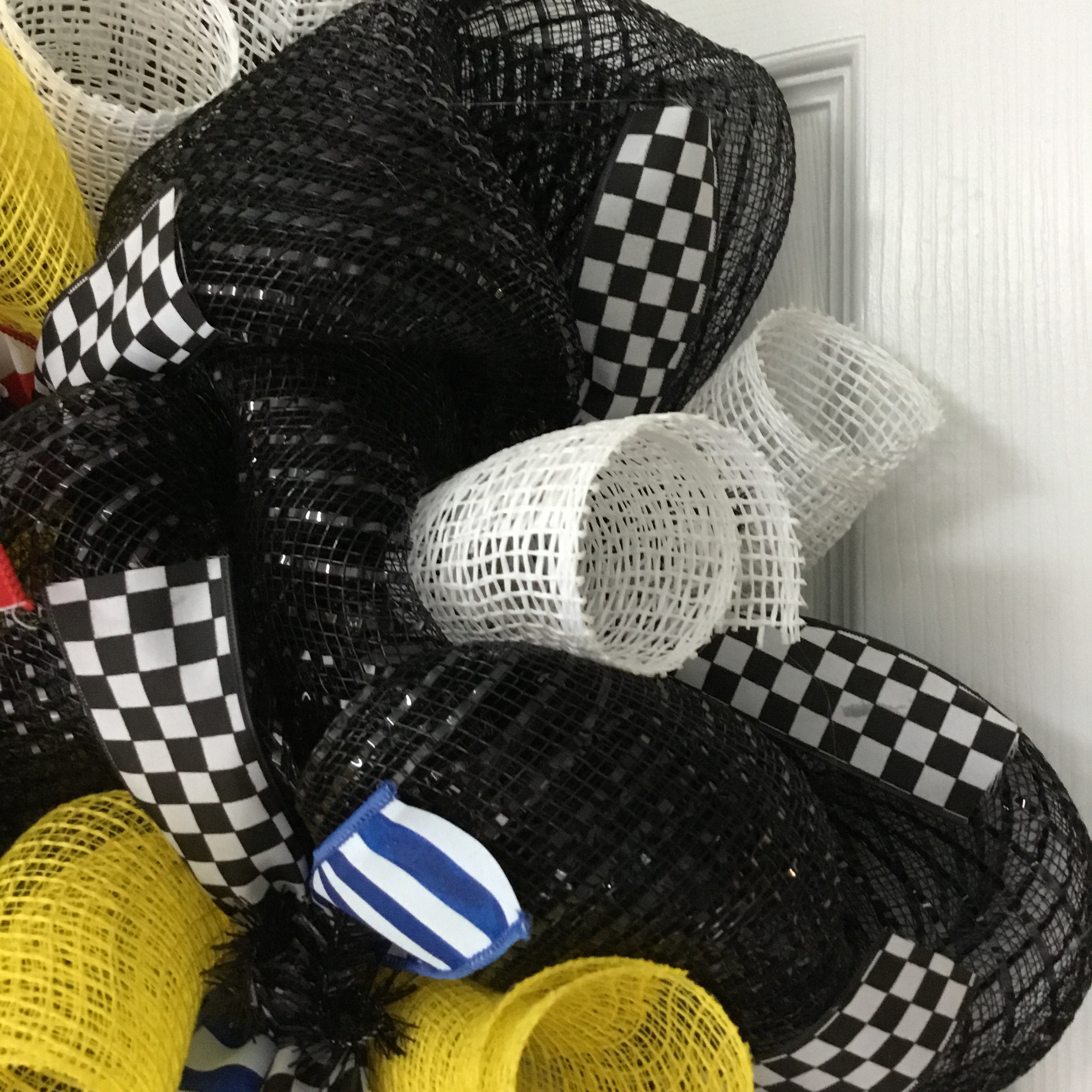 NASCAR Racing Sports Wreath Handmade Deco Mesh - Contemporary - Wreaths ...