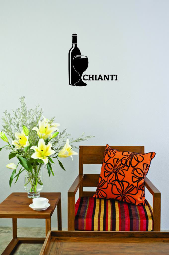 Chianti Kitchen Quote, Decal, 20x20", 20X20 - Contemporary - Wall ...