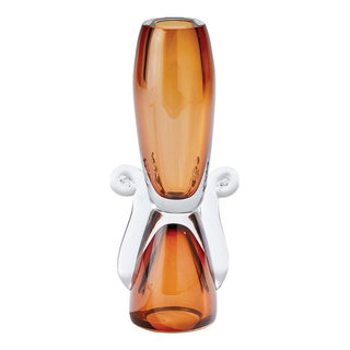 Lydia Small Amber Vase - Contemporary - Vases - by Lighting Reimagined ...