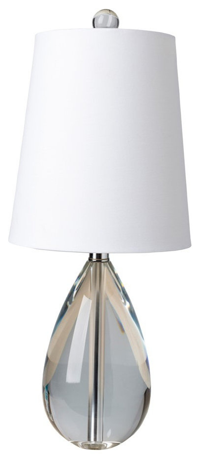 Hayes Table Lamp by Surya, Translucent Base/White Shade - Traditional ...