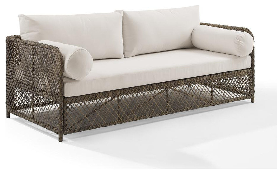 Granite Bay Outdoor Wicker Sofa - Tropical - Outdoor Chaise Lounges ...