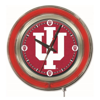 Indiana Neon Clock - Contemporary - Wall Clocks - by Bison Commerce | Houzz