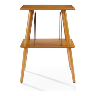 Manchester Turntable Stand, Acorn - Midcentury - Office Carts And ...
