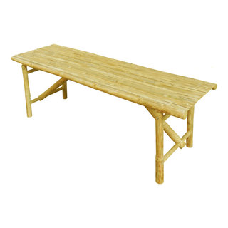 Bamboo Folding Bench - Asian - Outdoor Benches - by STATRA | Houzz
