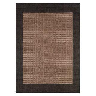 Couristan Recife Checkered Field Cocoa-Black Square Rug 8'6"x8'6 ...