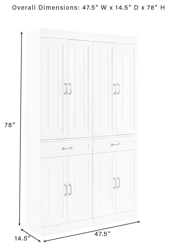 Stanton 2, Piece Kitchen Storage Pantry Cabinet Set, 2 Pantries ...