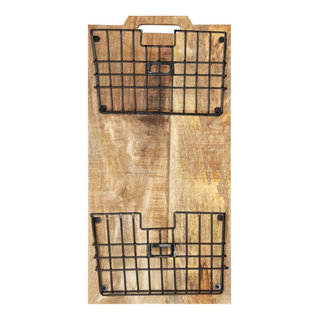 Vidaxl Wall-Mounted Magazine Rack 13"x3.9"x26.4" Solid Rough Mango Wood ...