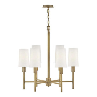 Fenwick 6 Light Chandelier, Heritage Brass - Transitional - Chandeliers ...