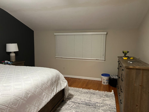 Asymmetrical window on bedroom wall | Houzz Forum