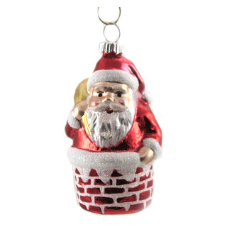 Shiny Brite 3.25 Santa Ornament Glass Vintage Like Nostalgic 325Santa ...