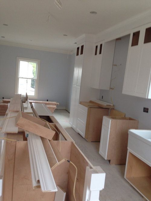 Soffit above hood or...