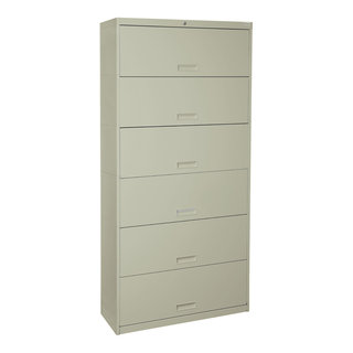 Stak-N-Lok 100 Series 6H Open Shelf, Receding Doors, 30", Letter Depth ...