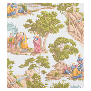 Mandarin Toile Fabric - Asian - Drapery Fabric - by Scalamandre | Houzz