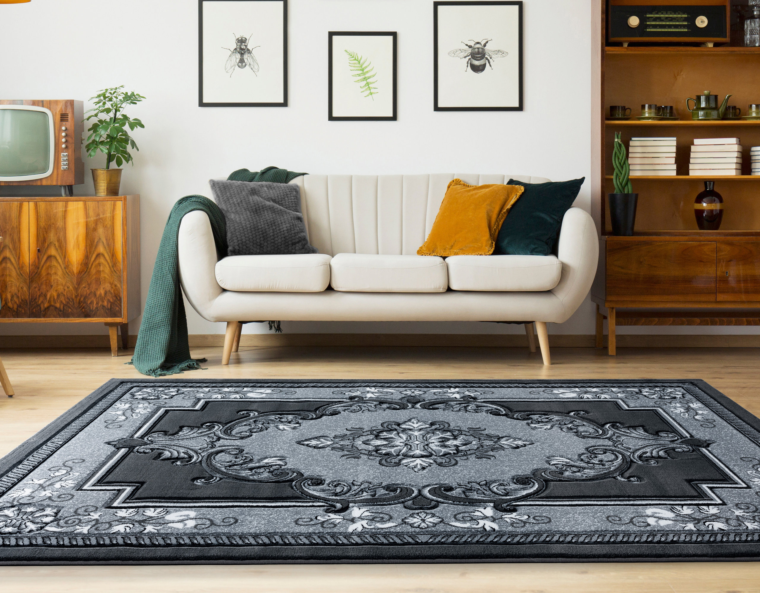 United Weavers Bristol Fallon Gray Area Rug 7'10x10'6 - Traditional ...