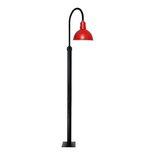 Cocoweb 8" Blackspot LED Post Light in Red With Black 8' Tall Post, 8 ...