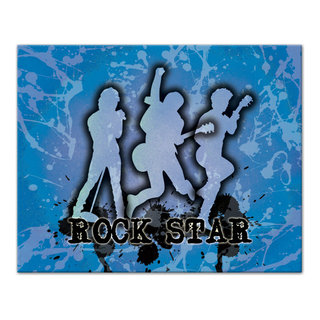 Rock Star Blue Wall Art, 20x16 - Contemporary - Prints And Posters - by ...