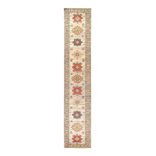 Super Kazak Lamb's Wool Runner, 2'8"x13'8" - Southwestern - Hall And ...