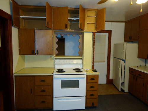 1925 Bungalow Kitchen - before & after