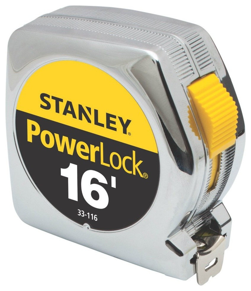 Stanley® 33-116 PowerLock® Classic Tape Rule, 3/4" x 16', Chrome ...