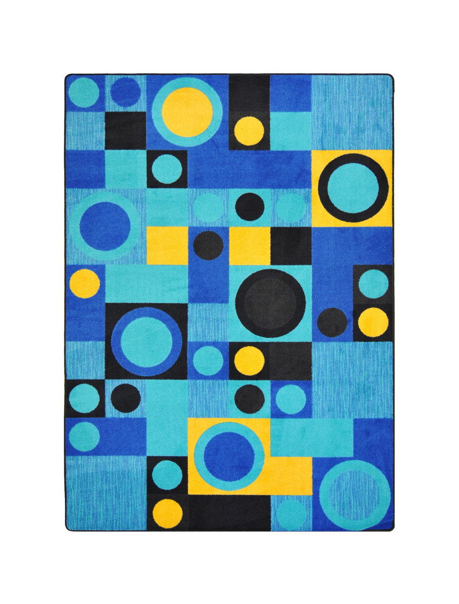 Kid Essentials, Teen Area Rugs City Block Rug, 3'10" x 5'4 ...
