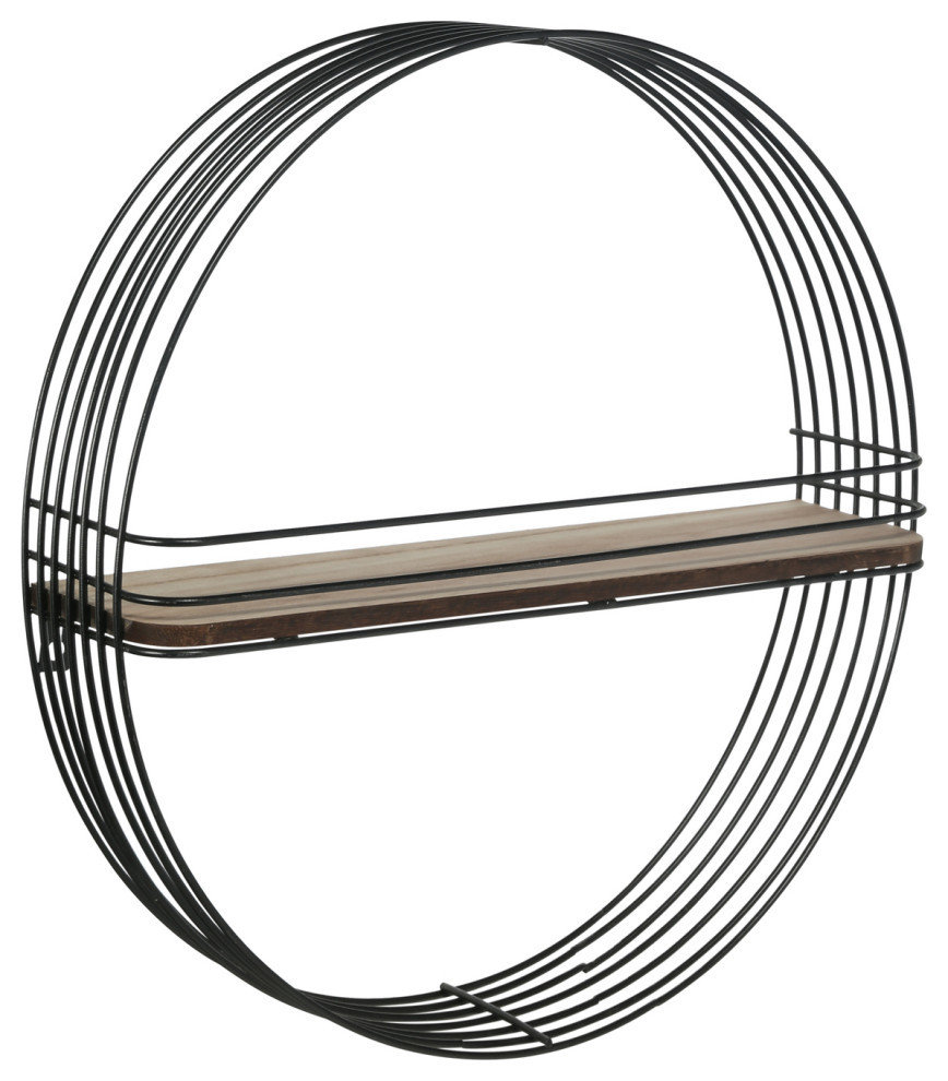 UTC52171 Metal Shelf Painted Black - Industrial - Display And Wall ...